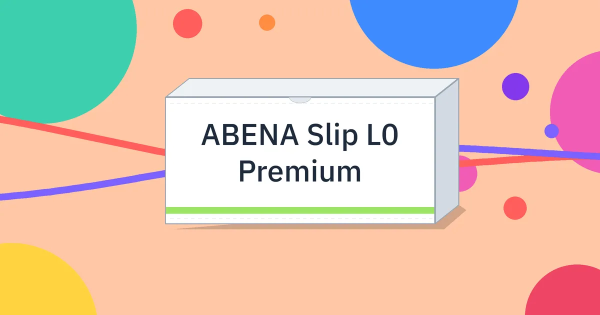 Symbolbild: Packung mit der Aufschrift ABENA Slip L0 Premium (PZN 17417230) – Verfügbarkeit und Bezug in Apotheken in Frankfurt am Main