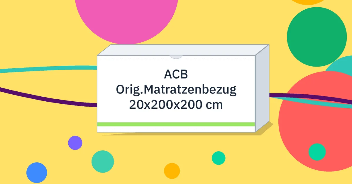 Symbolbild: Packung mit der Aufschrift ACB Orig.Matratzenbezug 20x200x200 cm (PZN 01123414) – Verfügbarkeit und Bezug in Apotheken in Frankfurt am Main