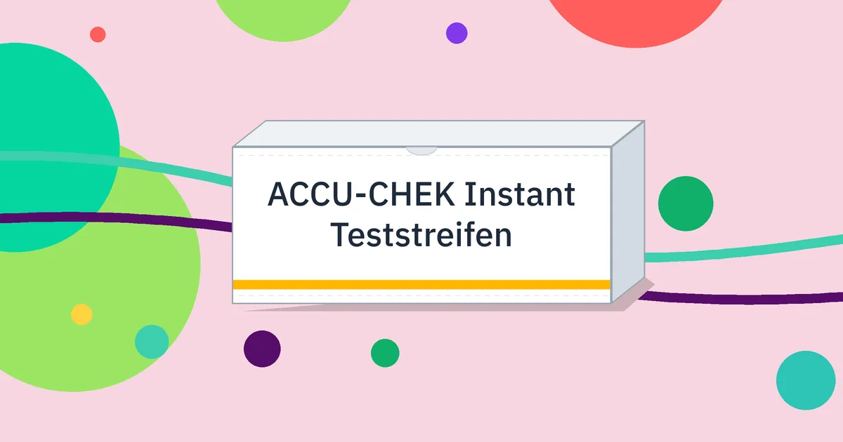 Symbolbild: Packung mit der Aufschrift ACCU-CHEK Instant Teststreifen (PZN 20399961) – Verfügbarkeit und Bezug in Apotheken in Frankfurt am Main