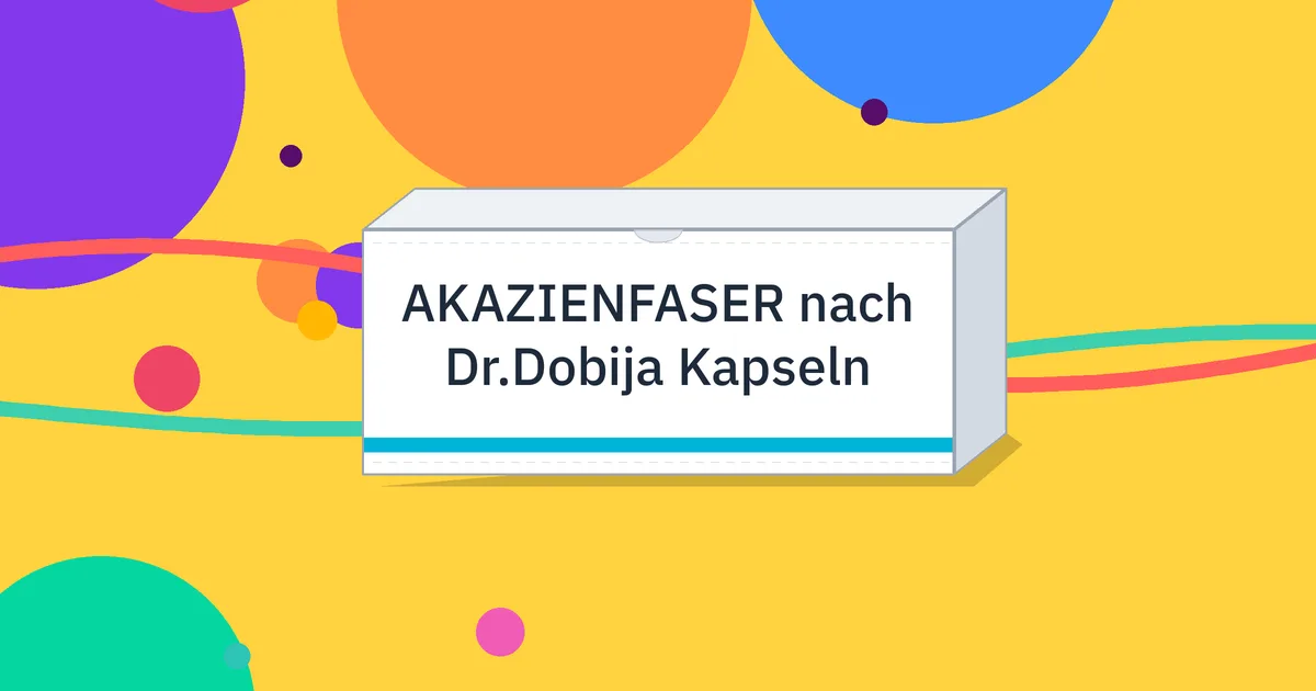 Symbolbild: Packung mit der Aufschrift AKAZIENFASER nach Dr.Dobija Kapseln (PZN 19520989) – Verfügbarkeit und Bezug in Apotheken in Frankfurt am Main