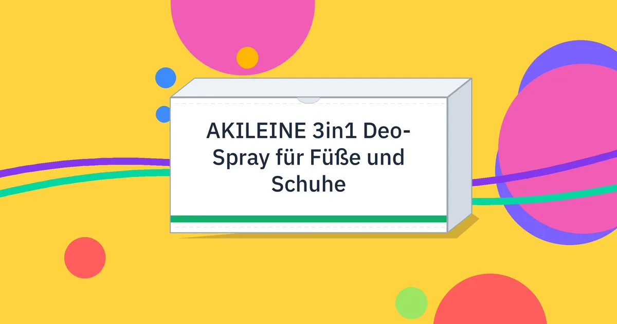 Symbolbild: Packung mit der Aufschrift AKILEINE 3in1 Deo-Spray für Füße und Schuhe (PZN 19538162) – Verfügbarkeit und Bezug in Apotheken in Frankfurt am Main