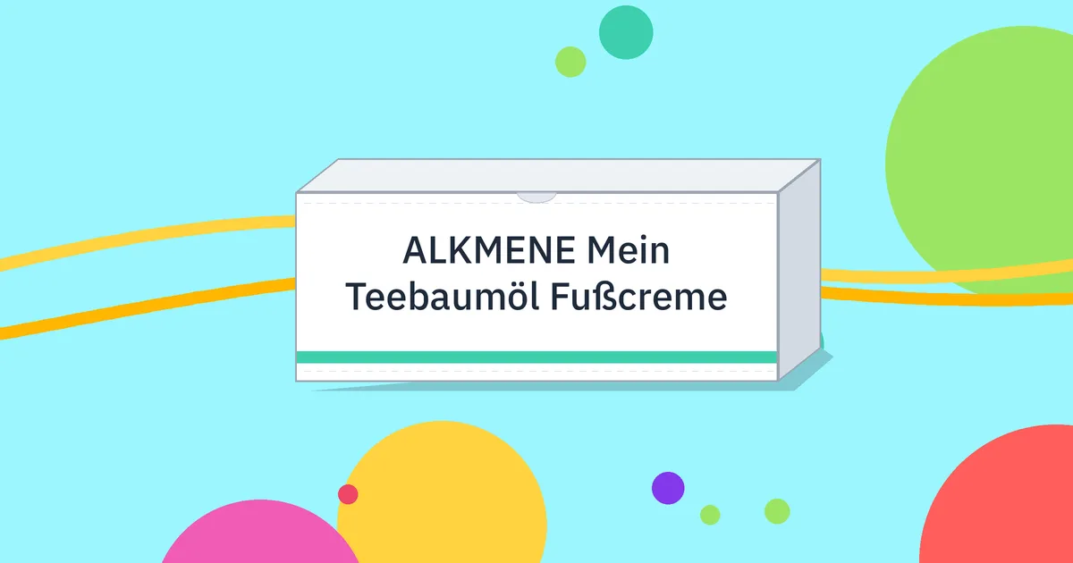 Symbolbild: Packung mit der Aufschrift ALKMENE Mein Teebaumöl Fußcreme (PZN 17638712) – Verfügbarkeit und Bezug in Apotheken in Frankfurt am Main