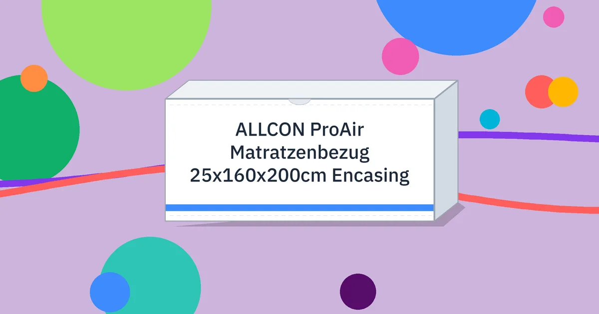 Symbolbild: Packung mit der Aufschrift ALLCON ProAir Matratzenbezug 25x160x200cm Encasing (PZN 20347898) – Verfügbarkeit und Bezug in Apotheken in Frankfurt am Main