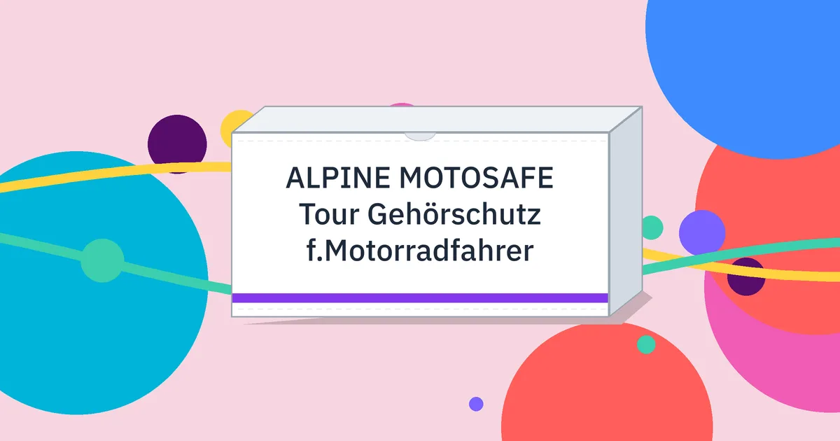 Symbolbild: Packung mit der Aufschrift ALPINE MOTOSAFE Tour Gehörschutz f.Motorradfahrer (PZN 13925946) – Verfügbarkeit und Bezug in Apotheken in Frankfurt am Main