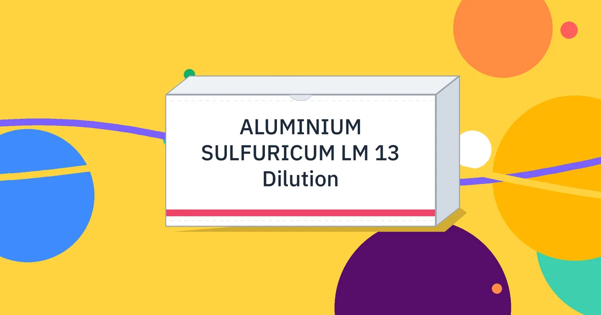 Symbolbild: Packung mit der Aufschrift ALUMINIUM SULFURICUM LM 13 Dilution (PZN 13317632) – Verfügbarkeit und Bezug in Apotheken in Frankfurt am Main