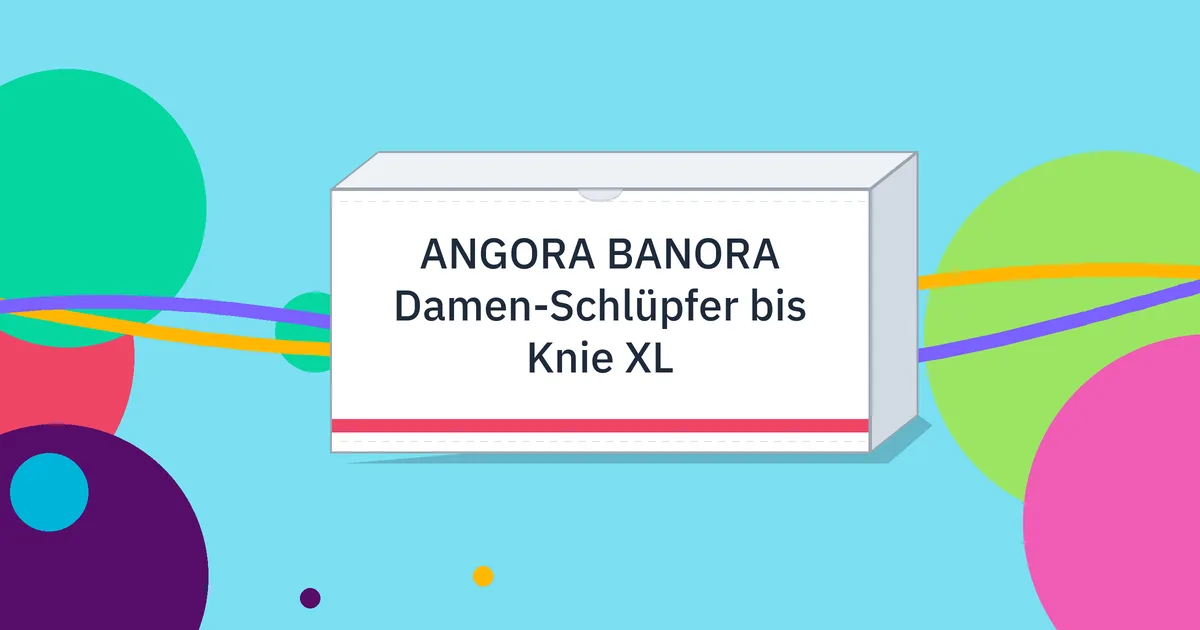 Symbolbild: Packung mit der Aufschrift ANGORA BANORA Damen-Schlüpfer bis Knie XL (PZN 06192673) – Verfügbarkeit und Bezug in Apotheken in Frankfurt am Main