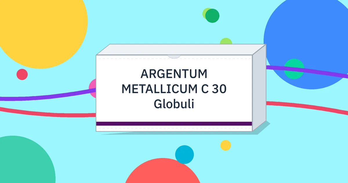 Symbolbild: Packung mit der Aufschrift ARGENTUM METALLICUM C 30 Globuli (PZN 04204461) – Verfügbarkeit und Bezug in Apotheken in Frankfurt am Main