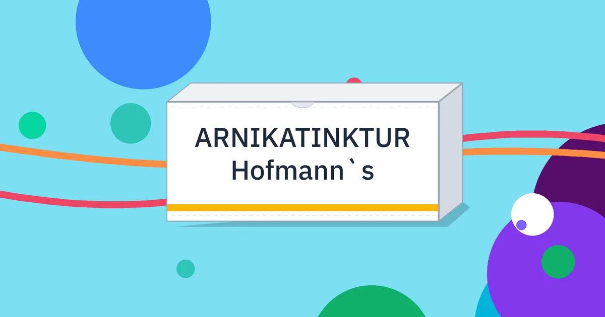 Symbolbild: Packung mit der Aufschrift ARNIKATINKTUR Hofmann`s (PZN 00691180) – Verfügbarkeit und Bezug in Apotheken in Frankfurt am Main