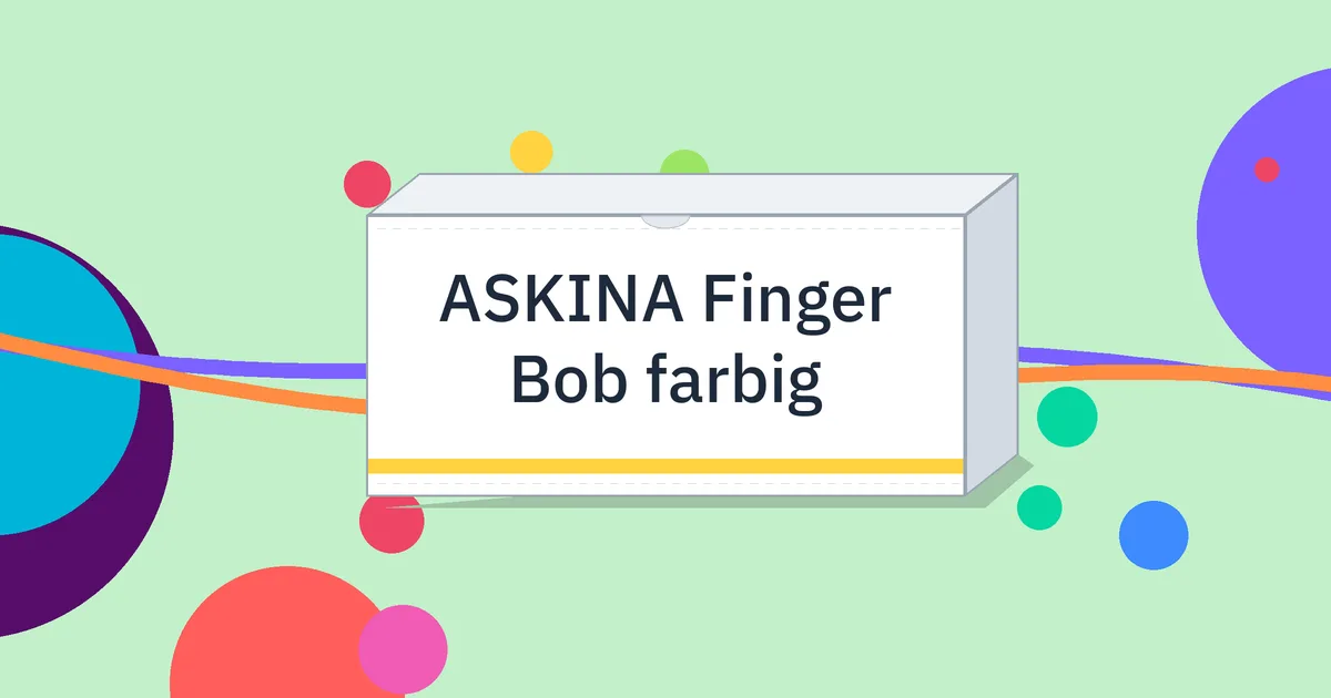 Symbolbild: Packung mit der Aufschrift ASKINA Finger Bob farbig (PZN 17902244) – Verfügbarkeit und Bezug in Apotheken in Frankfurt am Main