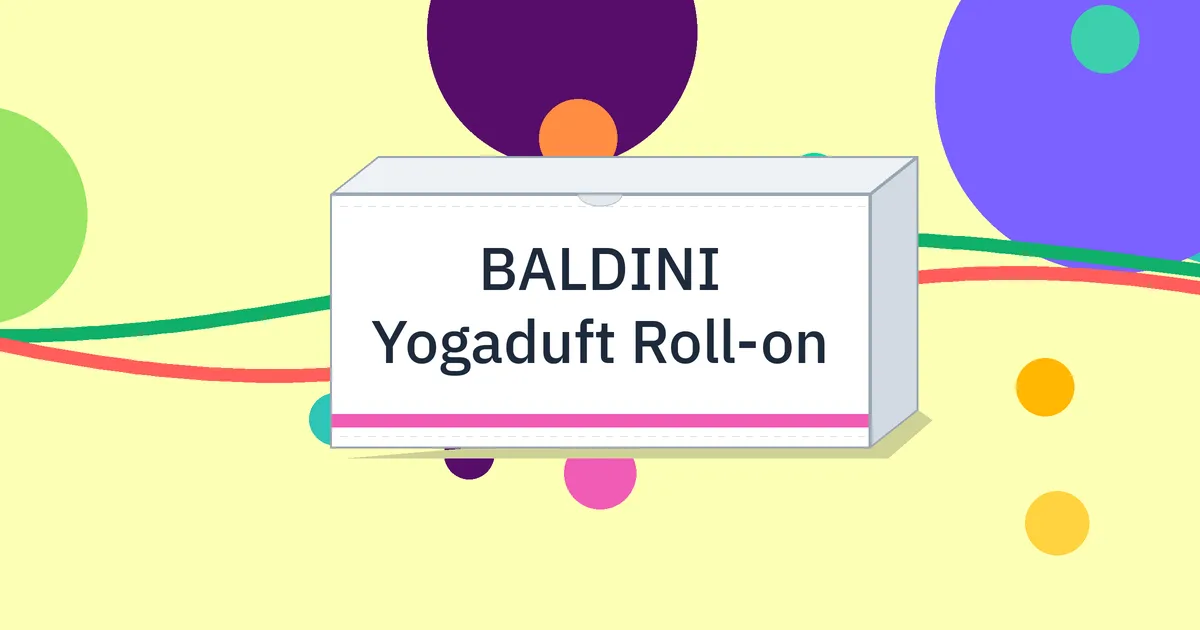 Symbolbild: Packung mit der Aufschrift BALDINI Yogaduft Roll-on (PZN 16022506) – Verfügbarkeit und Bezug in Apotheken in Frankfurt am Main