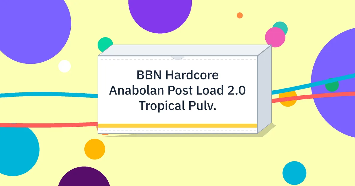 Symbolbild: Packung mit der Aufschrift BBN Hardcore Anabolan Post Load 2.0 Tropical Pulv. (PZN 11098700) – Verfügbarkeit und Bezug in Apotheken in Frankfurt am Main