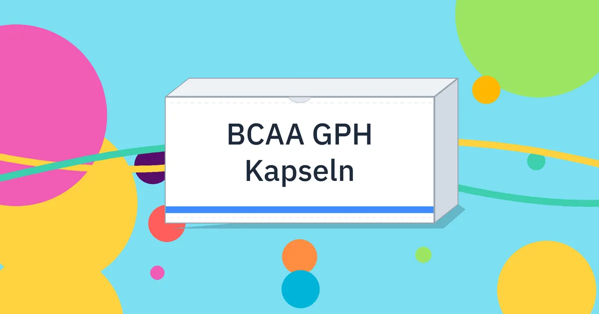 Symbolbild: Packung mit der Aufschrift BCAA GPH Kapseln (PZN 10733152) – Verfügbarkeit und Bezug in Apotheken in Frankfurt am Main
