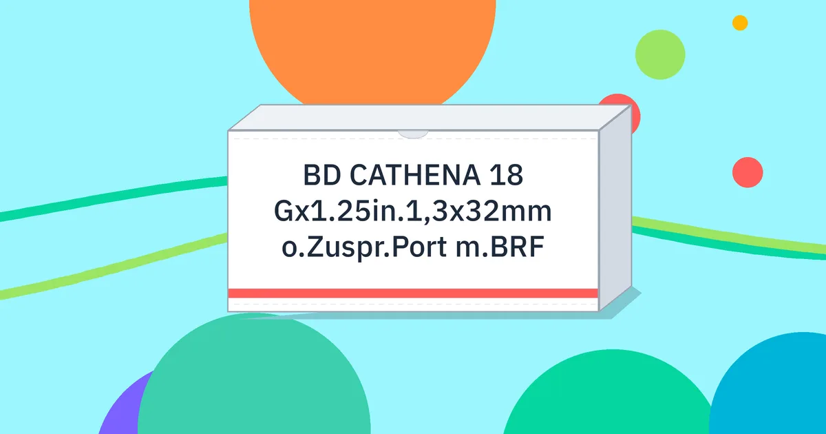 Symbolbild: Packung mit der Aufschrift BD CATHENA 18 Gx1.25in.1,3x32mm o.Zuspr.Port m.BRF (PZN 16910514) – Verfügbarkeit und Bezug in Apotheken in Frankfurt am Main