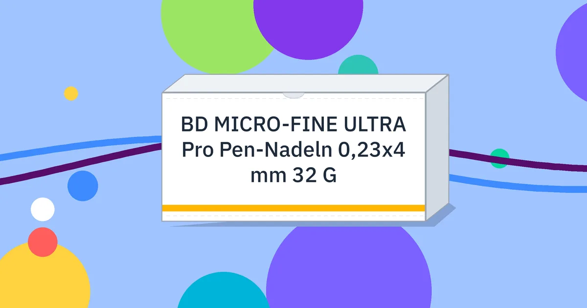 Symbolbild: Packung mit der Aufschrift BD MICRO-FINE ULTRA Pro Pen-Nadeln 0,23x4 mm 32 G (PZN 16582079) – Verfügbarkeit und Bezug in Apotheken in Frankfurt am Main