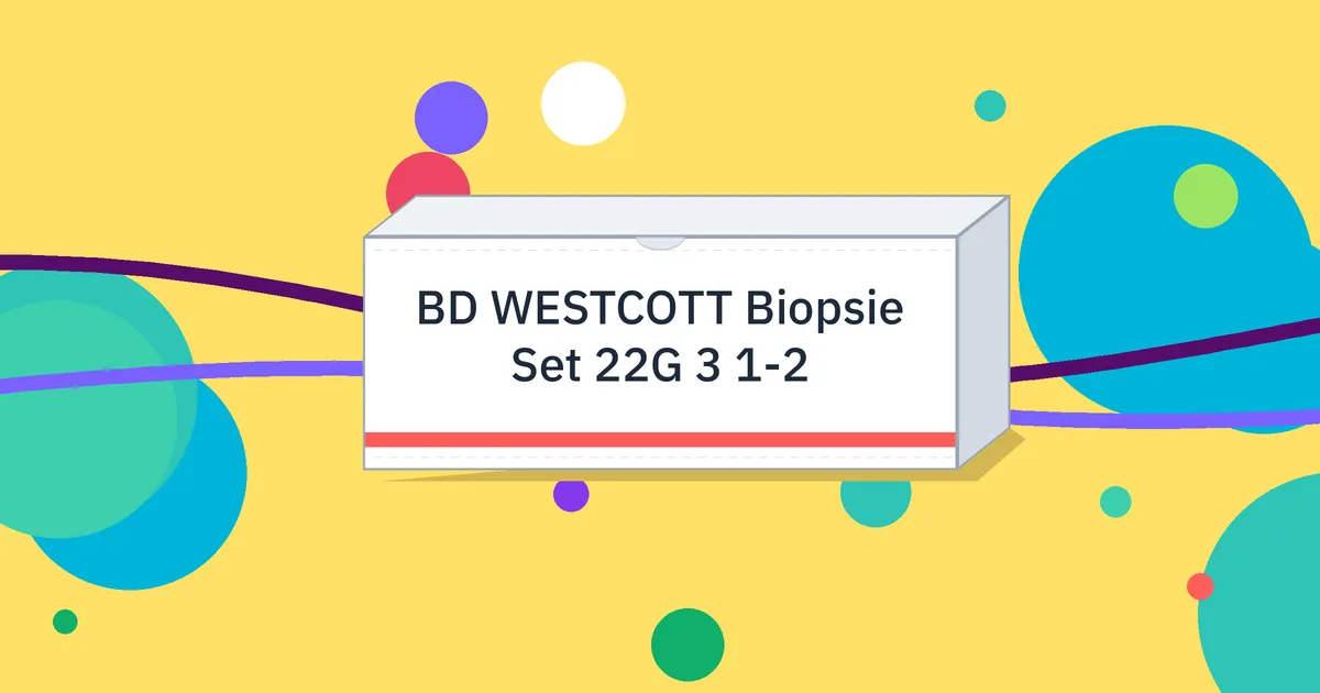 Symbolbild: Packung mit der Aufschrift BD WESTCOTT Biopsie Set 22G 3 1-2 (PZN 07664660) – Verfügbarkeit und Bezug in Apotheken in Frankfurt am Main