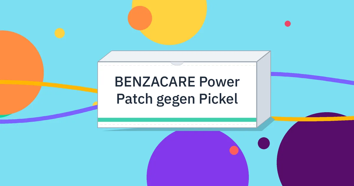 Symbolbild: Packung mit der Aufschrift BENZACARE Power Patch gegen Pickel (PZN 19125922) – Verfügbarkeit und Bezug in Apotheken in Frankfurt am Main