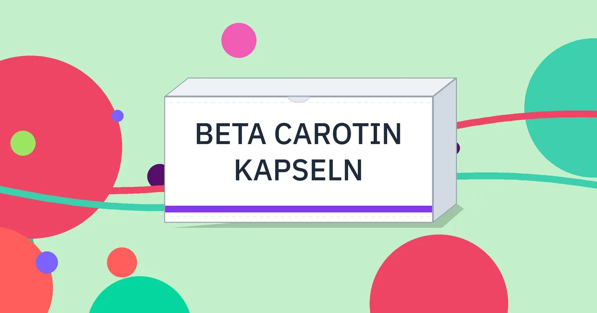 Symbolbild: Packung mit der Aufschrift BETA CAROTIN KAPSELN (PZN 07492526) – Verfügbarkeit und Bezug in Apotheken in Frankfurt am Main