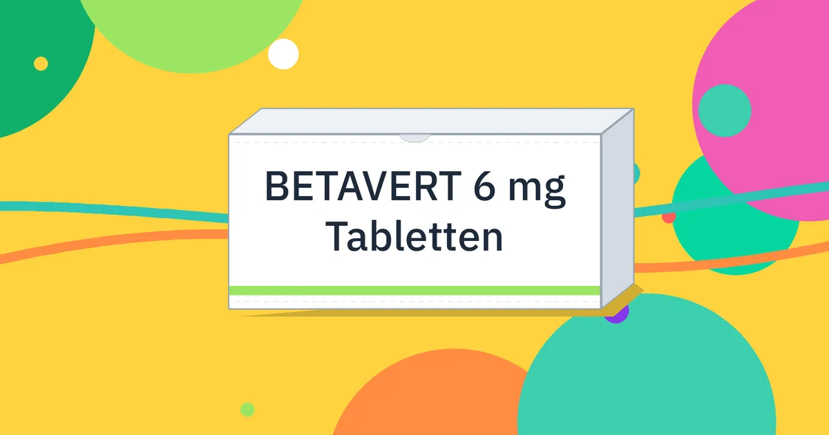 Symbolbild: Packung mit der Aufschrift BETAVERT 6 mg Tabletten (PZN 08538058) – Verfügbarkeit und Bezug in Apotheken in Frankfurt am Main