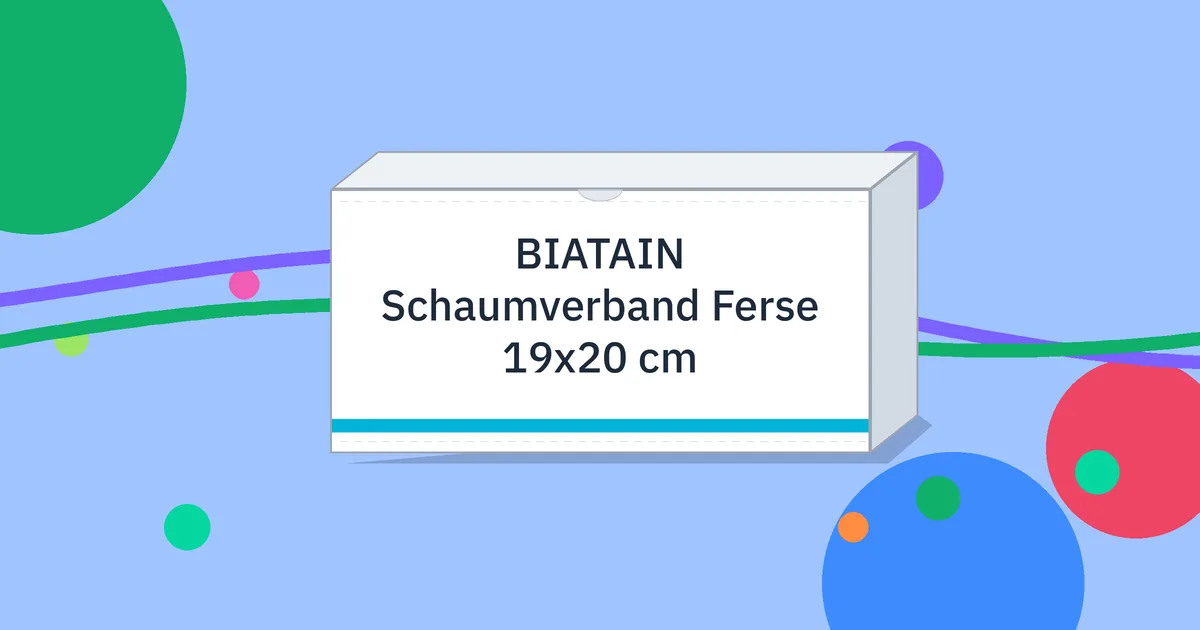 Symbolbild: Packung mit der Aufschrift BIATAIN Schaumverband Ferse 19x20 cm (PZN 12673129) – Verfügbarkeit und Bezug in Apotheken in Frankfurt am Main
