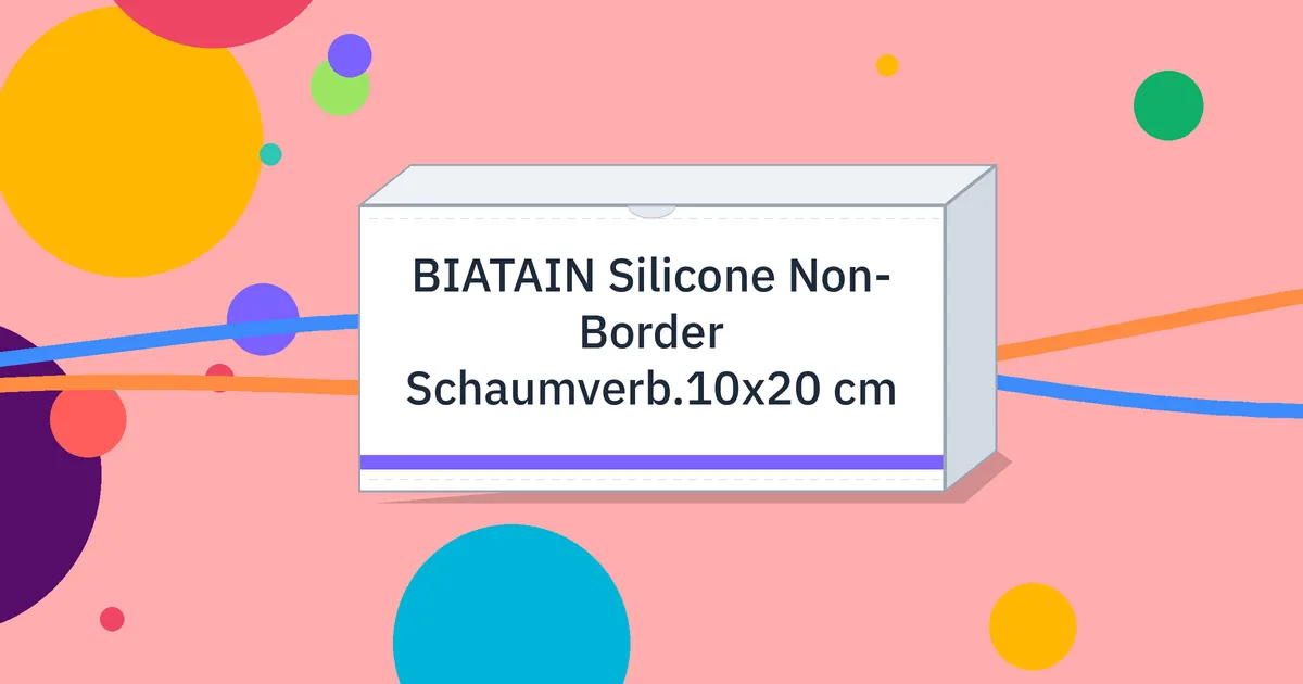 Symbolbild: Packung mit der Aufschrift BIATAIN Silicone Non-Border Schaumverb.10x20 cm (PZN 18223203) – Verfügbarkeit und Bezug in Apotheken in Frankfurt am Main