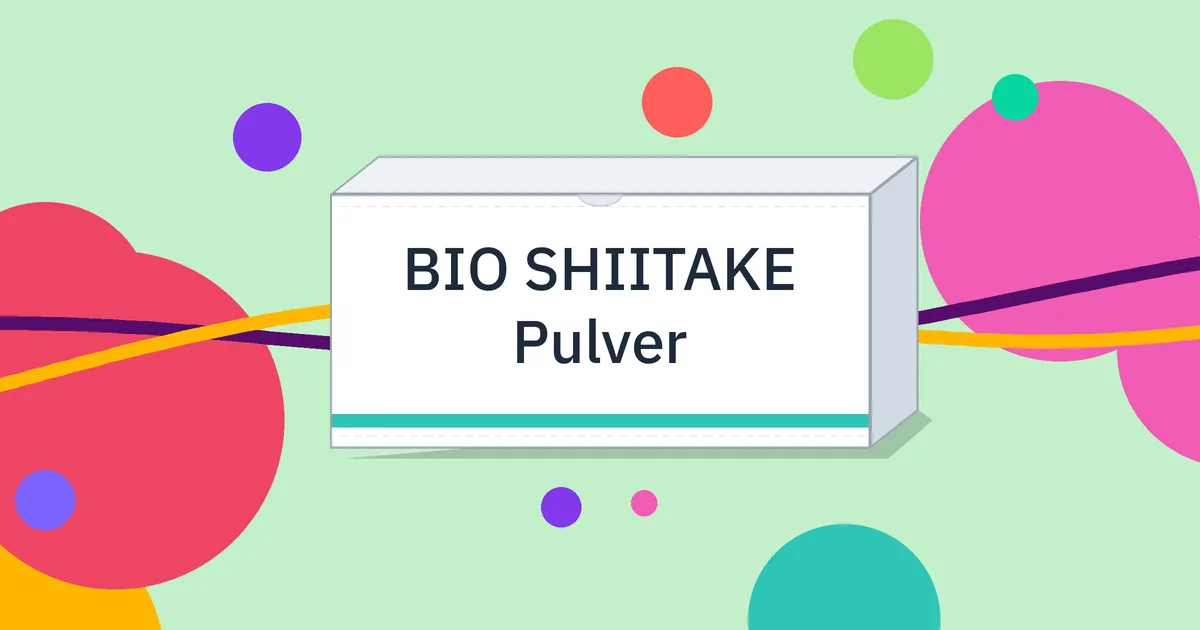 Symbolbild: Packung mit der Aufschrift BIO SHIITAKE Pulver (PZN 09464712) – Verfügbarkeit und Bezug in Apotheken in Frankfurt am Main