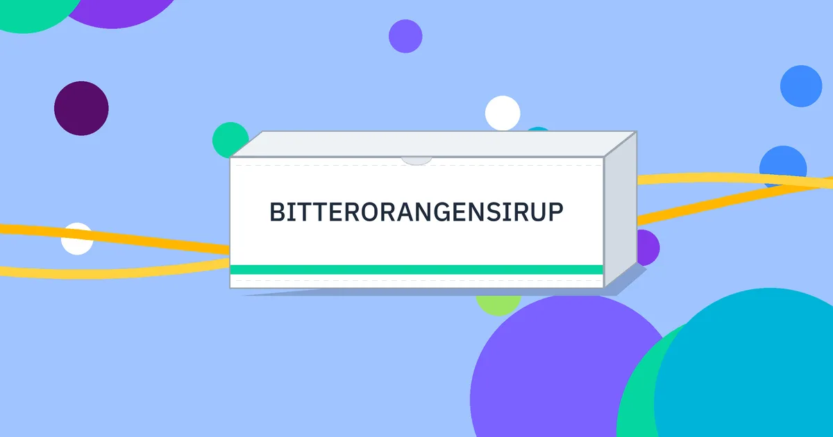 Symbolbild: Packung mit der Aufschrift BITTERORANGENSIRUP (PZN 18814022) – Verfügbarkeit und Bezug in Apotheken in Frankfurt am Main