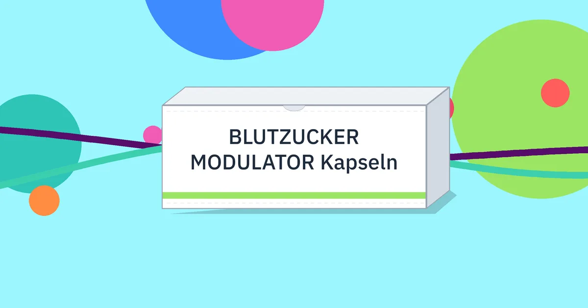 Symbolbild: Packung mit der Aufschrift BLUTZUCKER MODULATOR Kapseln (PZN 20029709) – Verfügbarkeit und Bezug in Apotheken in Frankfurt am Main