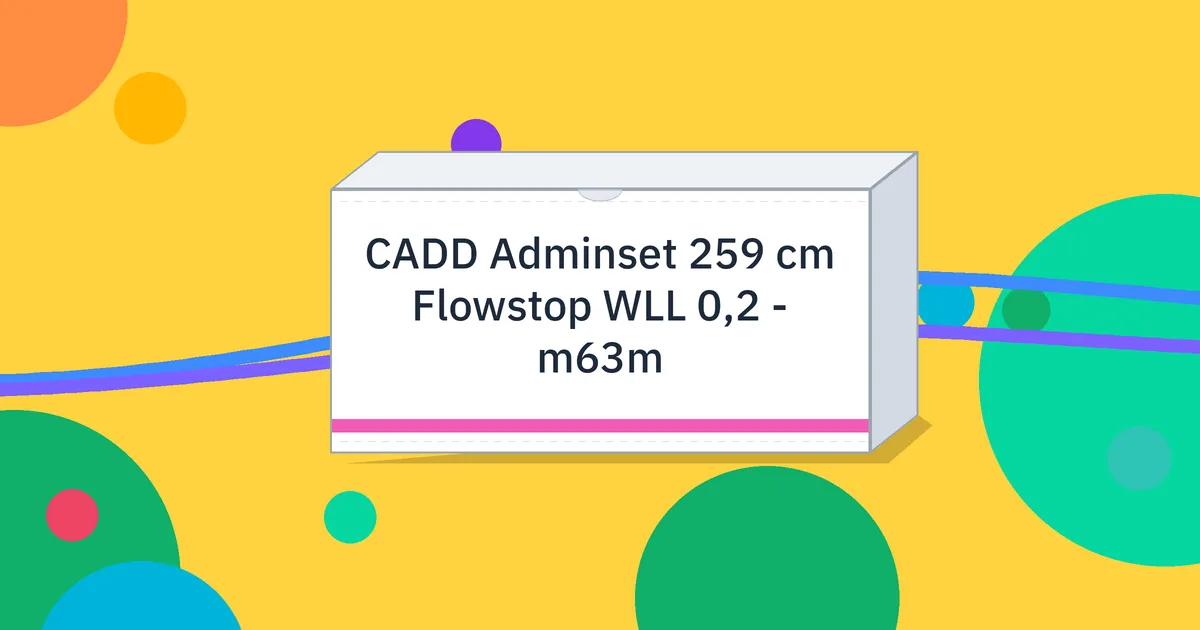 Symbolbild: Packung mit der Aufschrift CADD Adminset 259 cm Flowstop WLL 0,2 -m63m (PZN 11241994) – Verfügbarkeit und Bezug in Apotheken in Frankfurt am Main
