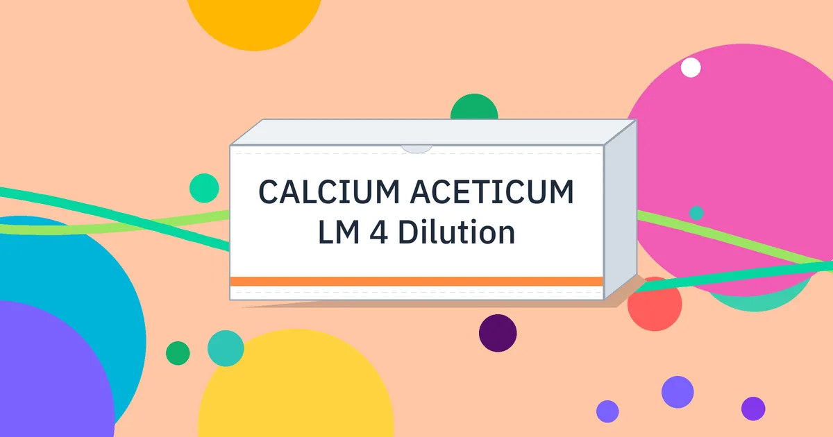 Symbolbild: Packung mit der Aufschrift CALCIUM ACETICUM LM 4 Dilution (PZN 13405394) – Verfügbarkeit und Bezug in Apotheken in Frankfurt am Main