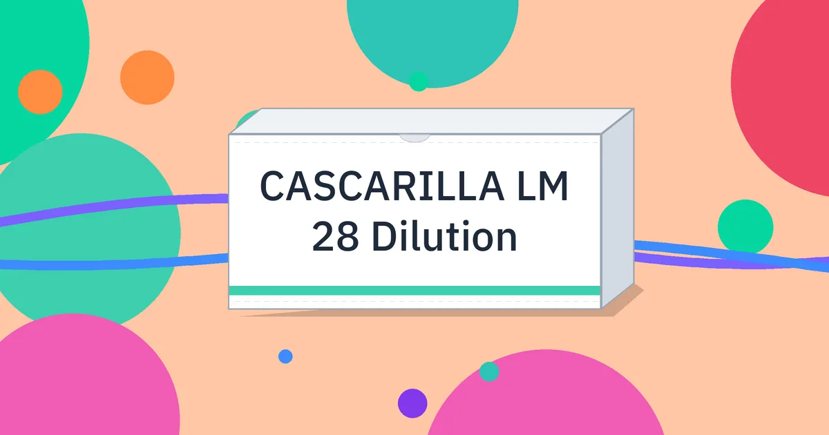 Symbolbild: Packung mit der Aufschrift CASCARILLA LM 28 Dilution (PZN 13433568) – Verfügbarkeit und Bezug in Apotheken in Frankfurt am Main