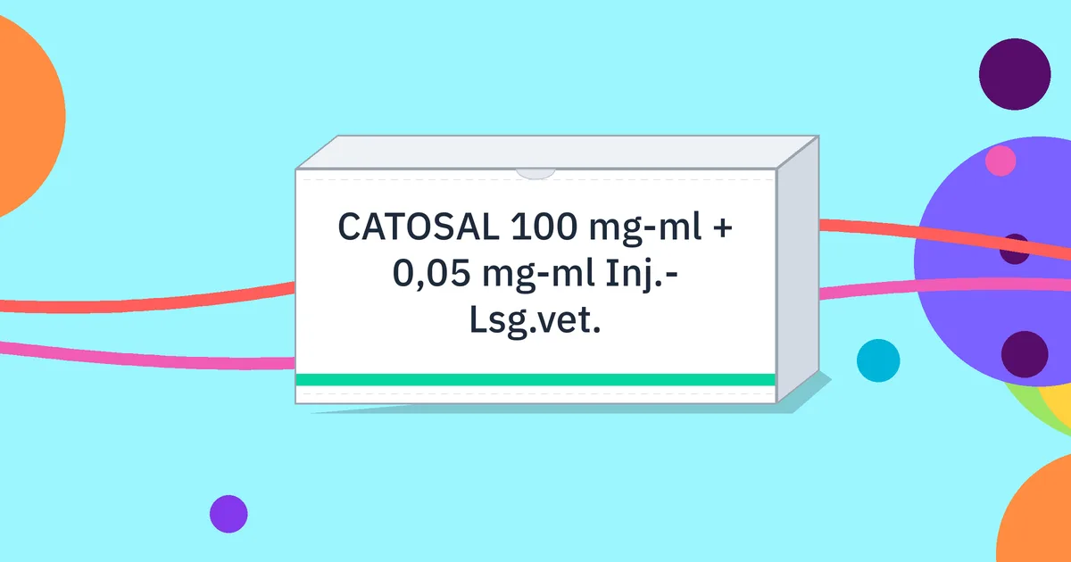 Symbolbild: Packung mit der Aufschrift CATOSAL 100 mg-ml + 0,05 mg-ml Inj.-Lsg.vet. (PZN 01296942) – Verfügbarkeit und Bezug in Apotheken in Frankfurt am Main