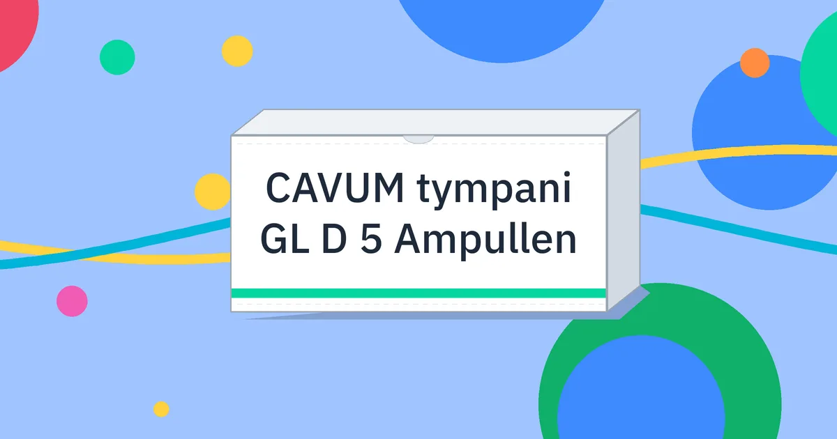 Symbolbild: Packung mit der Aufschrift CAVUM tympani GL D 5 Ampullen (PZN 02911415) – Verfügbarkeit und Bezug in Apotheken in Frankfurt am Main