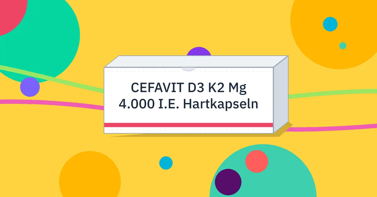 Symbolbild: Packung mit der Aufschrift CEFAVIT D3 K2 Mg 4.000 I.E. Hartkapseln (PZN 15580167) – Verfügbarkeit und Bezug in Apotheken in Frankfurt am Main