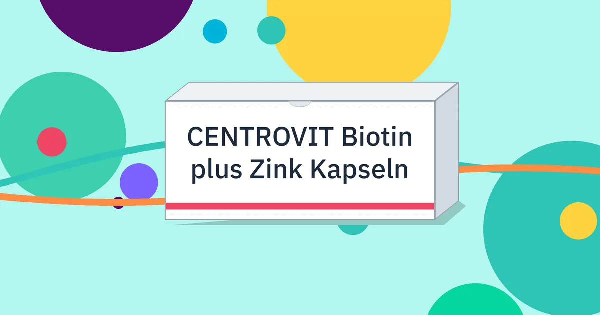 Symbolbild: Packung mit der Aufschrift CENTROVIT Biotin plus Zink Kapseln (PZN 18256272) – Verfügbarkeit und Bezug in Apotheken in Frankfurt am Main