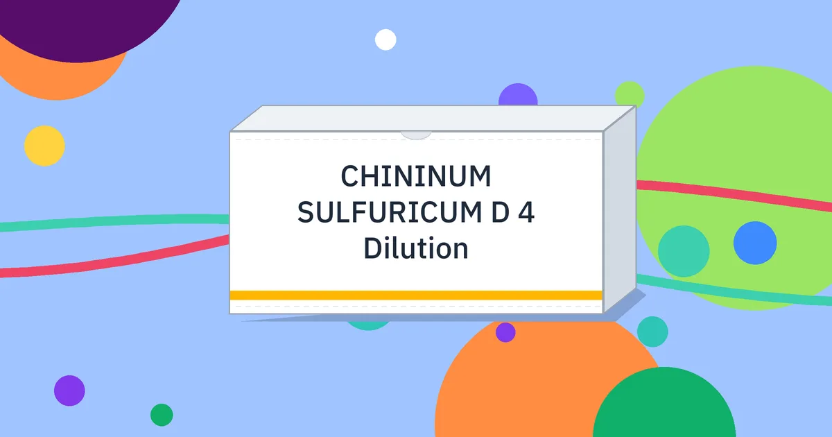 Symbolbild: Packung mit der Aufschrift CHININUM SULFURICUM D 4 Dilution (PZN 02117539) – Verfügbarkeit und Bezug in Apotheken in Frankfurt am Main