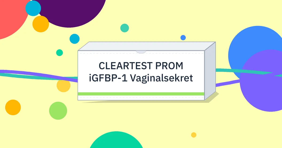 Symbolbild: Packung mit der Aufschrift CLEARTEST PROM iGFBP-1 Vaginalsekret (PZN 19393947) – Verfügbarkeit und Bezug in Apotheken in Frankfurt am Main