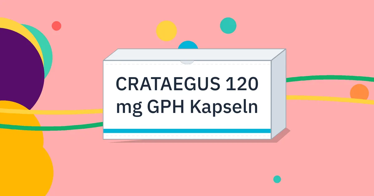Symbolbild: Packung mit der Aufschrift CRATAEGUS 120 mg GPH Kapseln (PZN 03438286) – Verfügbarkeit und Bezug in Apotheken in Frankfurt am Main
