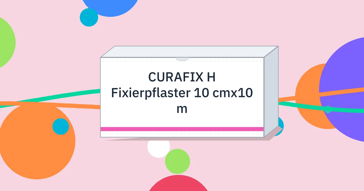 Symbolbild: Packung mit der Aufschrift CURAFIX H Fixierpflaster 10 cmx10 m (PZN 16537280) – Verfügbarkeit und Bezug in Apotheken in Frankfurt am Main