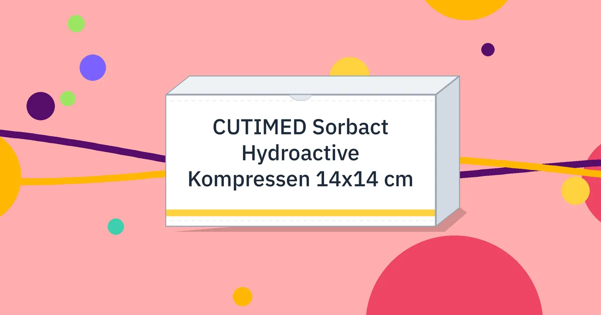 Symbolbild: Packung mit der Aufschrift CUTIMED Sorbact Hydroactive Kompressen 14x14 cm (PZN 20388319) – Verfügbarkeit und Bezug in Apotheken in Frankfurt am Main