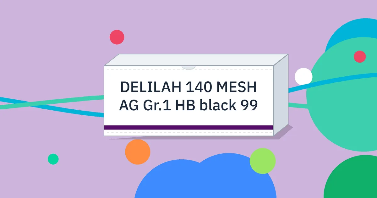 Symbolbild: Packung mit der Aufschrift DELILAH 140 MESH AG Gr.1 HB black 99 (PZN 13849518) – Verfügbarkeit und Bezug in Apotheken in Frankfurt am Main
