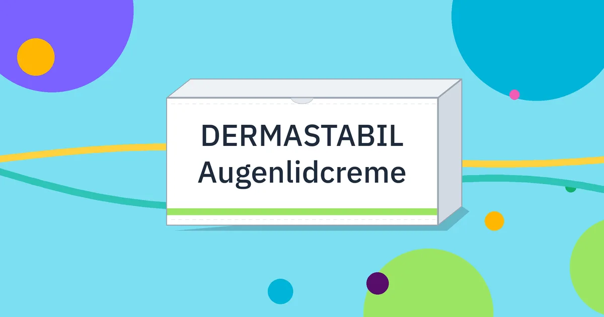 Symbolbild: Packung mit der Aufschrift DERMASTABIL Augenlidcreme (PZN 15374025) – Verfügbarkeit und Bezug in Apotheken in Frankfurt am Main
