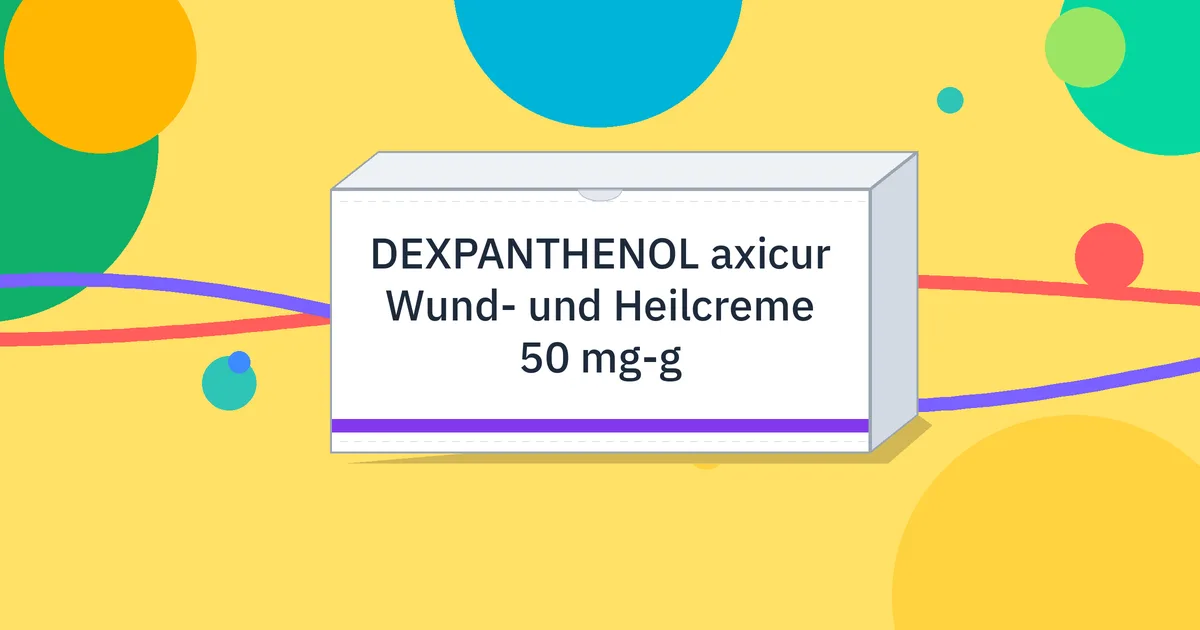Symbolbild: Packung mit der Aufschrift DEXPANTHENOL axicur Wund- und Heilcreme 50 mg-g (PZN 16667189) – Verfügbarkeit und Bezug in Apotheken in Frankfurt am Main