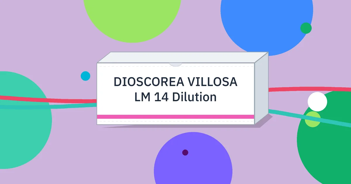Symbolbild: Packung mit der Aufschrift DIOSCOREA VILLOSA LM 14 Dilution (PZN 13465172) – Verfügbarkeit und Bezug in Apotheken in Frankfurt am Main