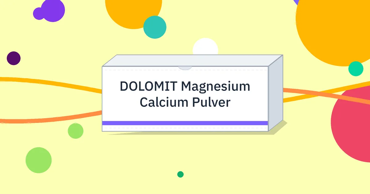 Symbolbild: Packung mit der Aufschrift DOLOMIT Magnesium Calcium Pulver (PZN 18391171) – Verfügbarkeit und Bezug in Apotheken in Frankfurt am Main