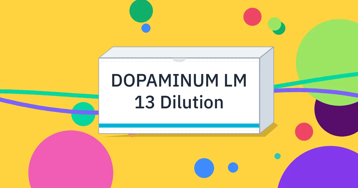 Symbolbild: Packung mit der Aufschrift DOPAMINUM LM 13 Dilution (PZN 12842678) – Verfügbarkeit und Bezug in Apotheken in Frankfurt am Main