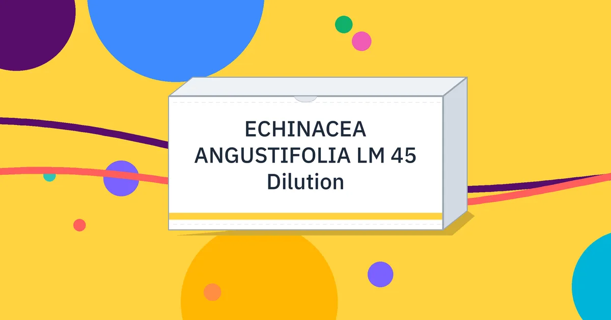 Symbolbild: Packung mit der Aufschrift ECHINACEA ANGUSTIFOLIA LM 45 Dilution (PZN 12844186) – Verfügbarkeit und Bezug in Apotheken in Frankfurt am Main