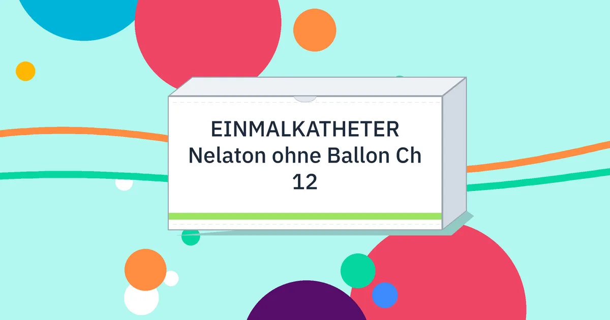 Symbolbild: Packung mit der Aufschrift EINMALKATHETER Nelaton ohne Ballon Ch 12 (PZN 00052072) – Verfügbarkeit und Bezug in Apotheken in Frankfurt am Main
