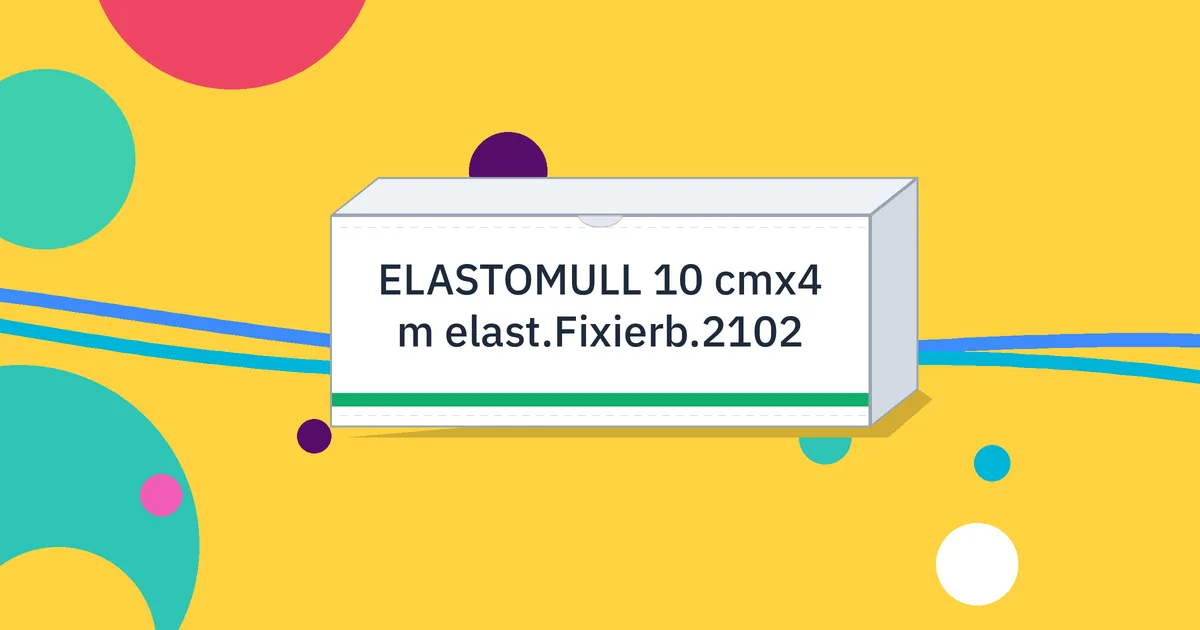 Symbolbild: Packung mit der Aufschrift ELASTOMULL 10 cmx4 m elast.Fixierb.2102 (PZN 18395157) – Verfügbarkeit und Bezug in Apotheken in Frankfurt am Main