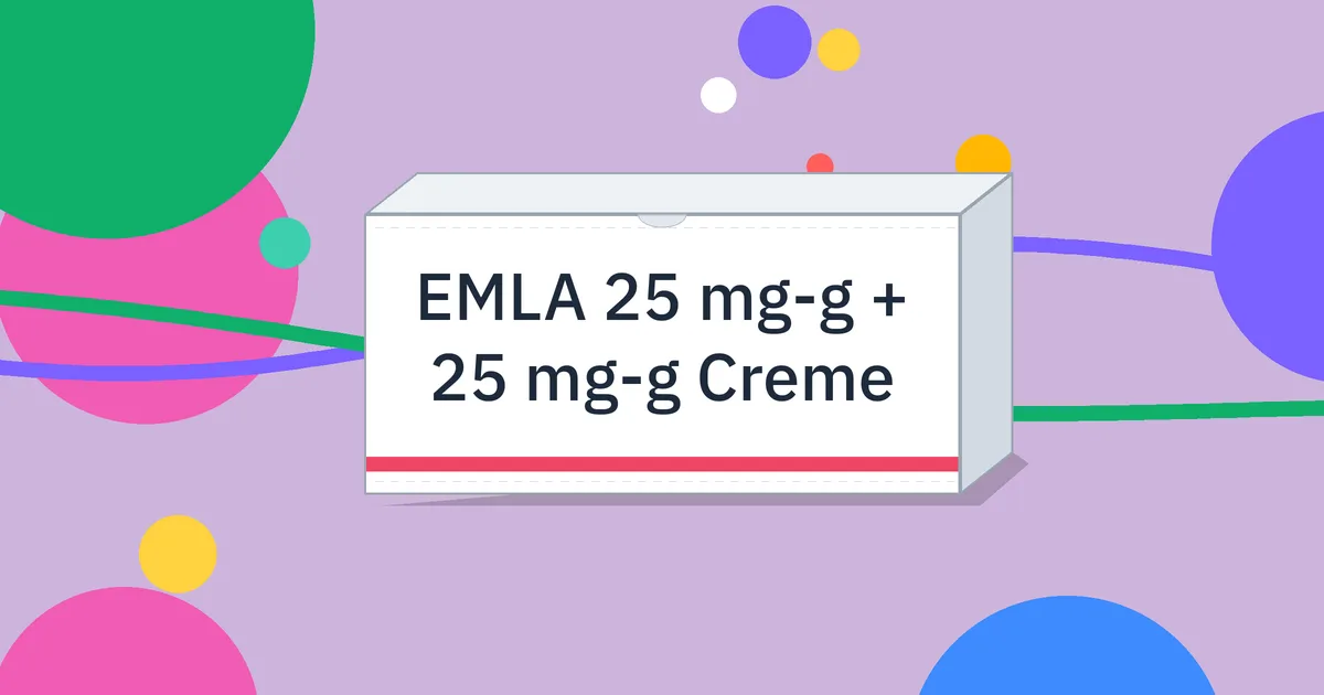 Symbolbild: Packung mit der Aufschrift EMLA 25 mg-g + 25 mg-g Creme (PZN 18160052) – Verfügbarkeit und Bezug in Apotheken in Frankfurt am Main