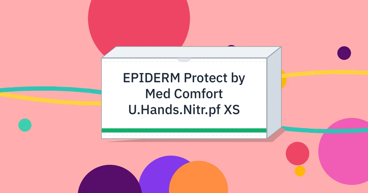 Symbolbild: Packung mit der Aufschrift EPIDERM Protect by Med Comfort U.Hands.Nitr.pf XS (PZN 15318357) – Verfügbarkeit und Bezug in Apotheken in Frankfurt am Main